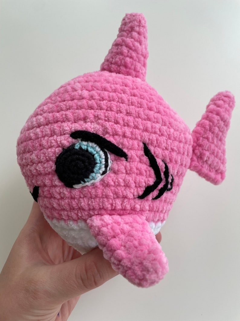 Crochet Baby Shark, Amigurumi Plushie, Soft Fish Toy, Ocean Theme ...