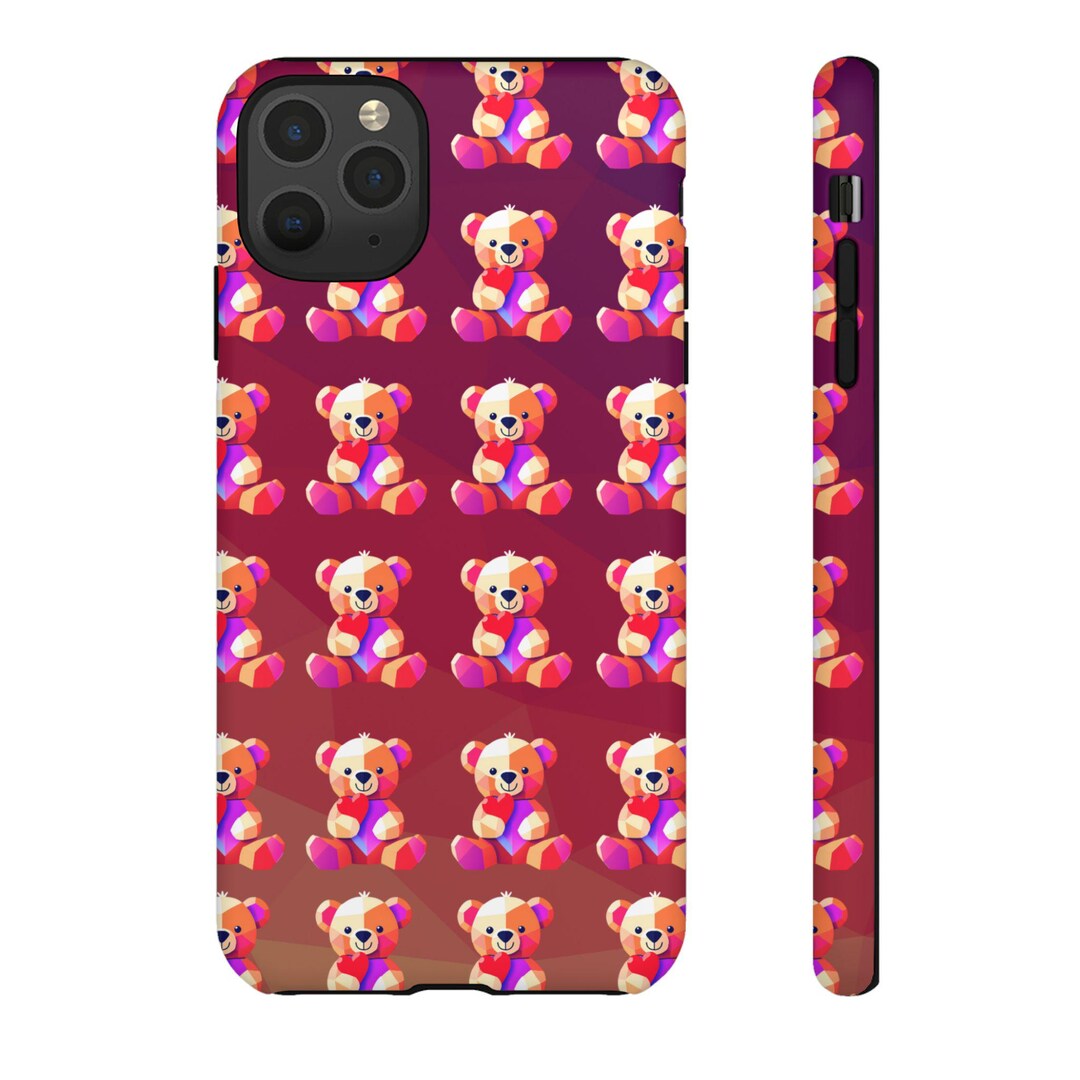 Cute Teddy Bear Phone Case - Etsy