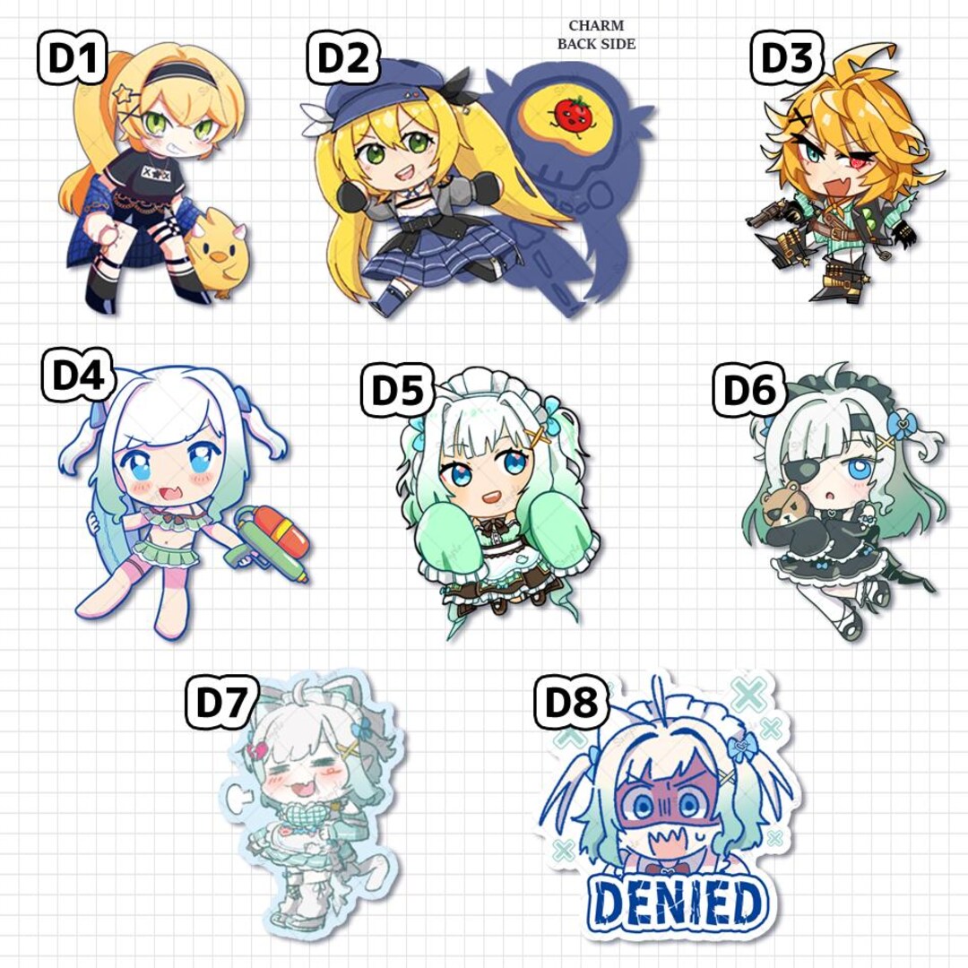 Dokibird Mint Fantome Charms & Stickers - Etsy