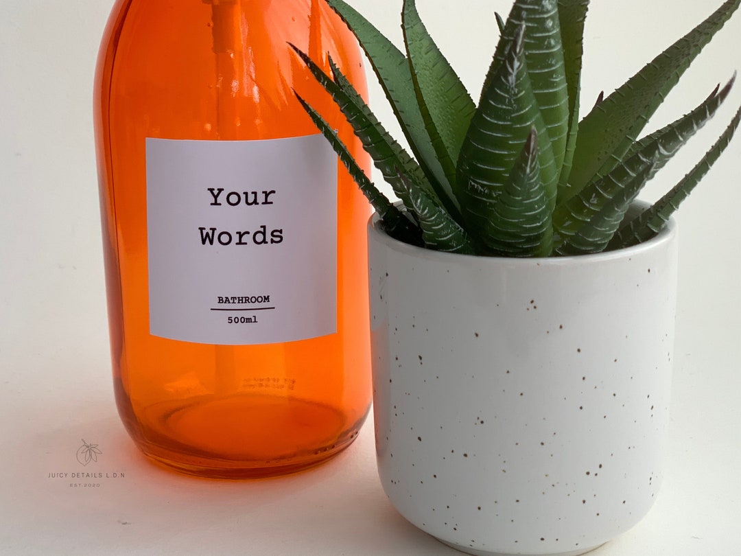 Personalised Retro Sticker Labels | White Wipeable | Jars Label, Label ...