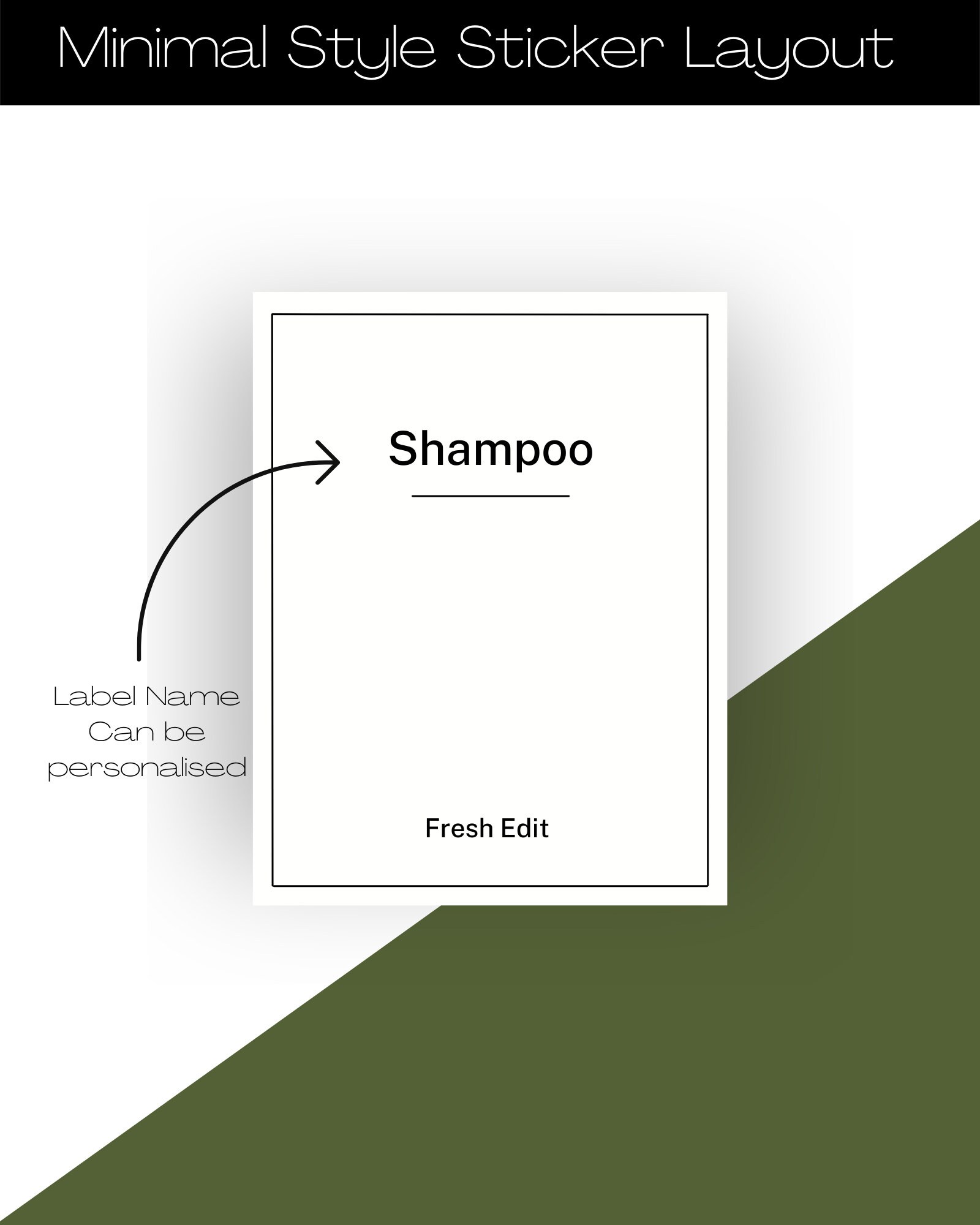 Modern Minimal Bathroom Bottle Sticker Label Bundle White Rectangular ...