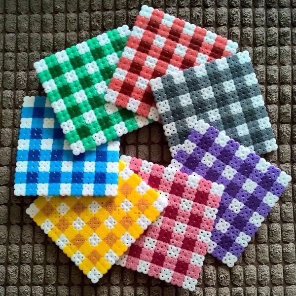 Perler Bead Coasters - Etsy