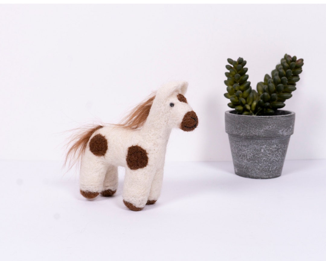 Needle Felted Horse Figurines, Handmade Felted Pony Ornament - Etsy