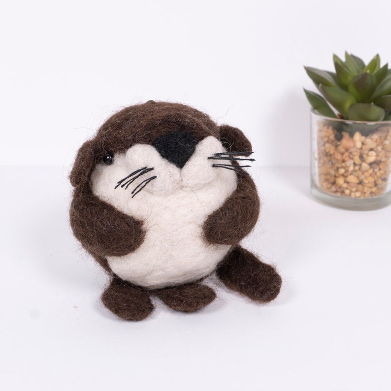 Needle Felted Otter Ornament Handmade Sea Otter Felted - Etsy