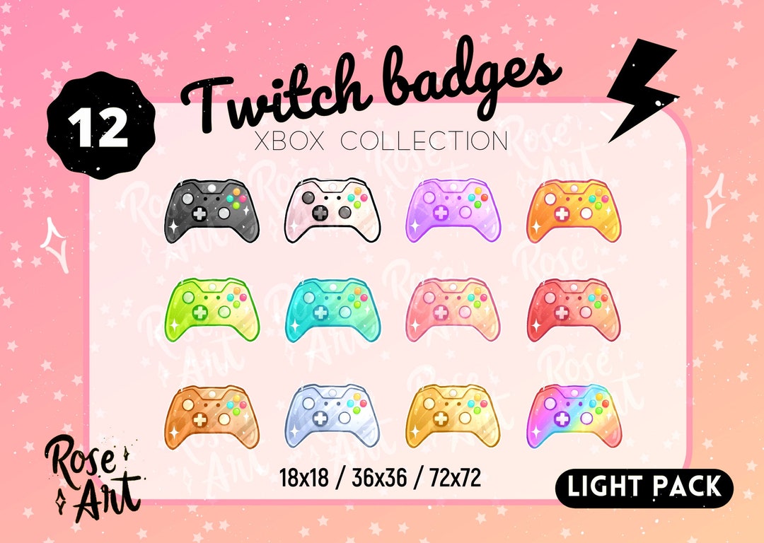 Twitch Sub/bit Badges "xbox Collection" Light Pack - Xbox Controller ...