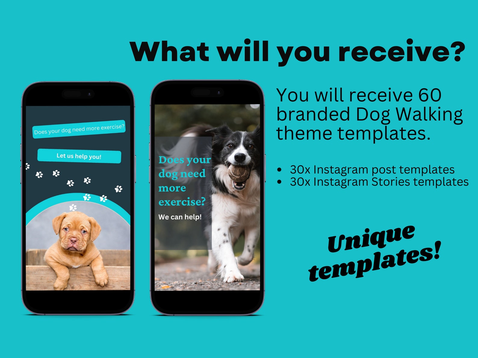 Dog Walking Service Instagram Template Instagram Templates Canva ...