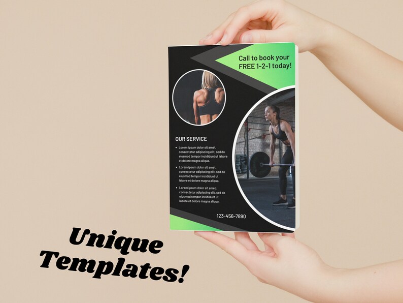 Fitness/gym Flyer Template - Flyer Templates Canva Editable - Digital ...