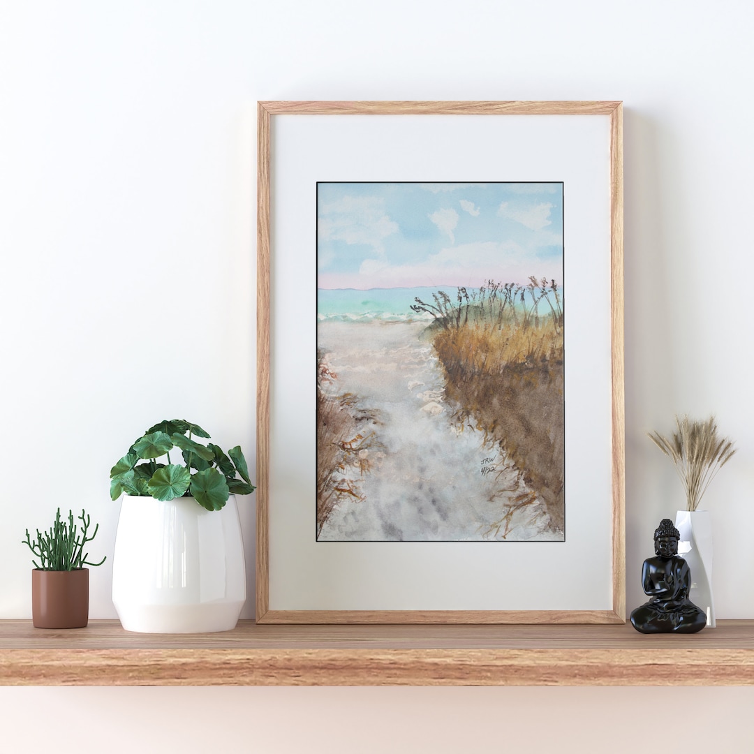 Sanibel Island Florida Beach Path Watercolor Painting #1 - Etsy