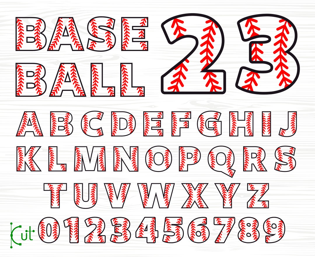 Baseball Font Sport Font Baseball Font With Stitches Baseball Letters ...