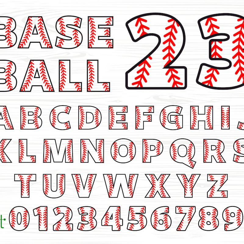 Baseball Letters Bx Font - Etsy