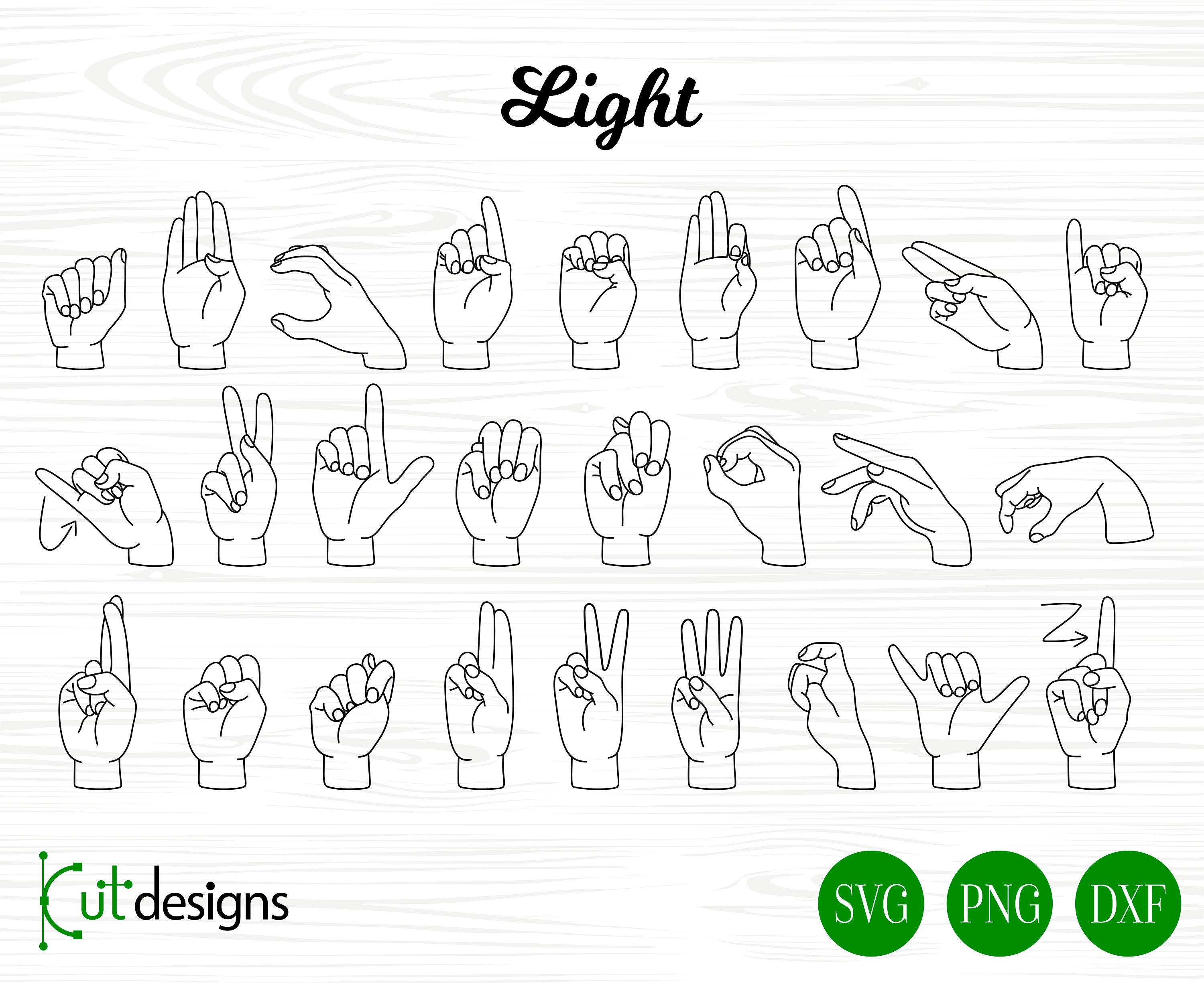 American Sign Language Svg ASL Svg Sign Language Hand Sign - Etsy