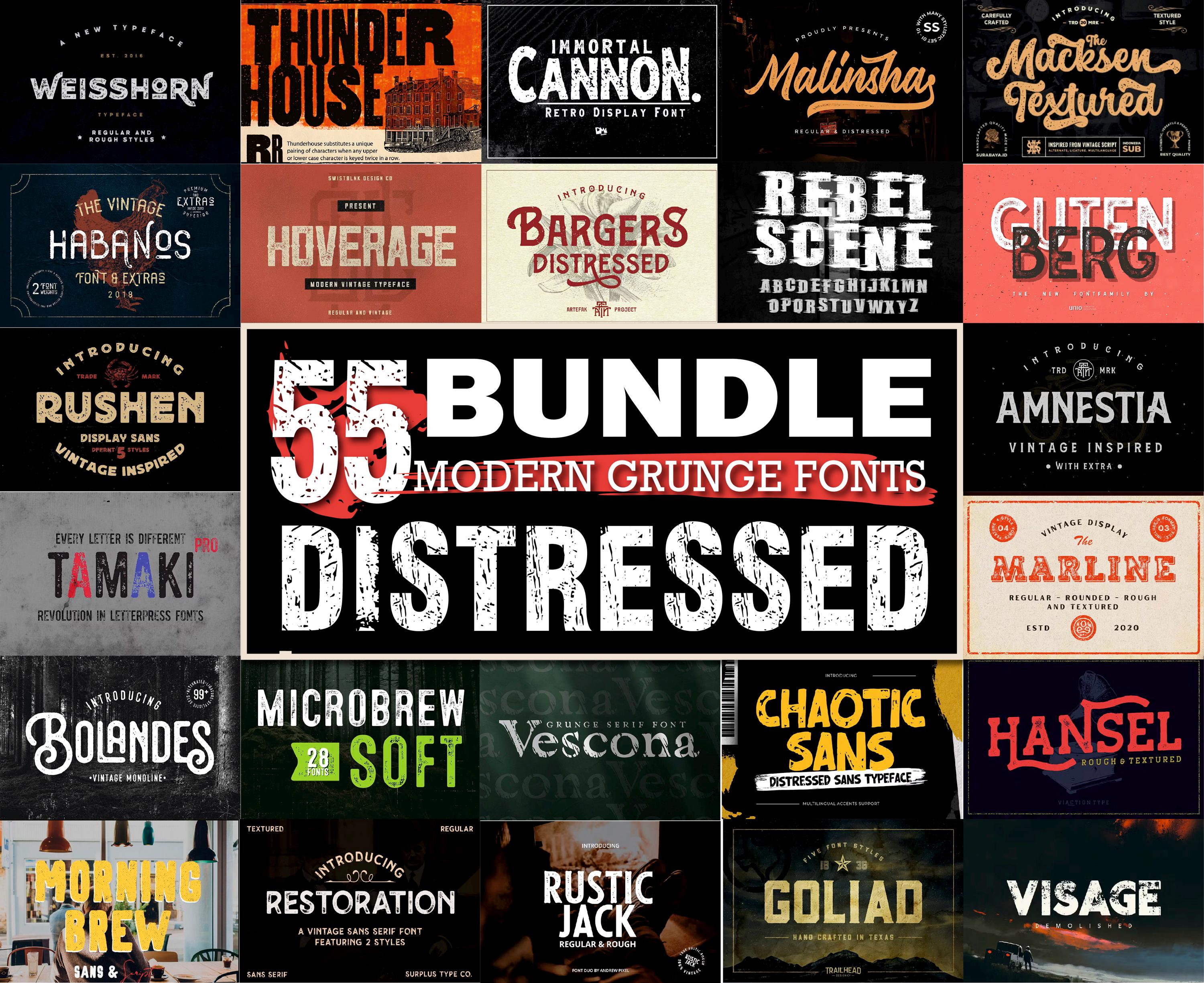 Distressed Procreate Fonts Grunge Fonts Rough Fonts Gothic Fonts ...