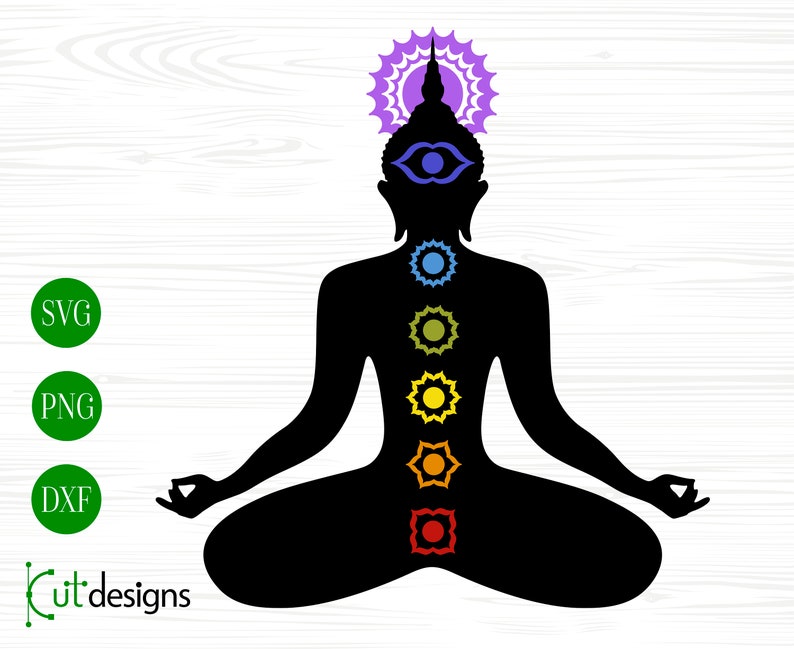 Buddha Svg Chakra Svg Yoga Svg Buddha Svg Png Dxf Files for Cricut ...