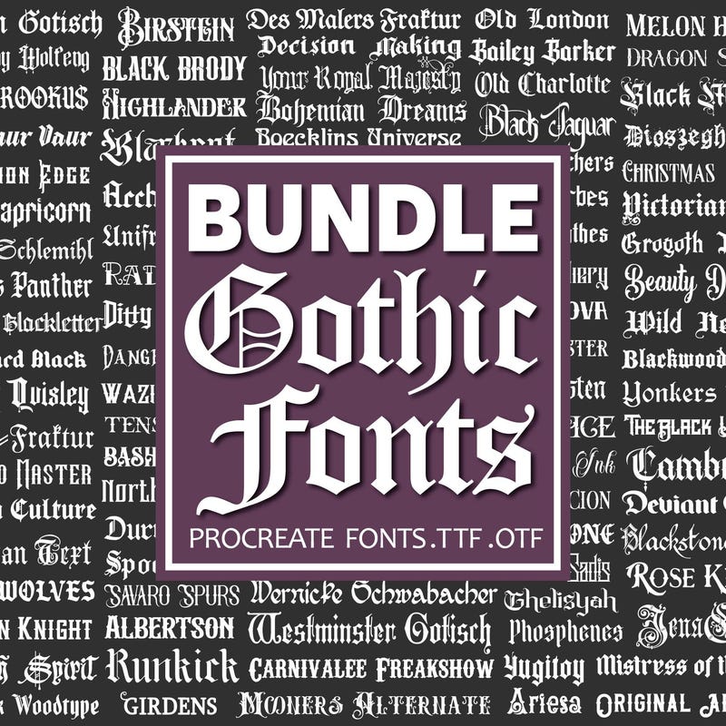 Gothic Script Fonts - Etsy UK