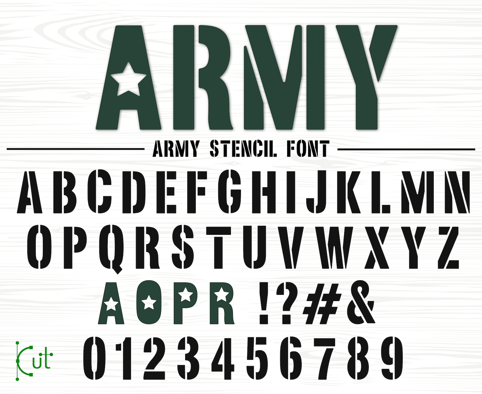 Stencil Font Army Font Military Font Military Stencil Font Army Stencil ...