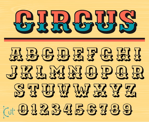 Circus Font Alphabet