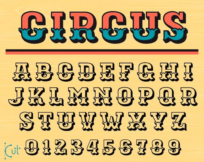 Circus Font Carnival Font Circus Letter Font Circus Font Numbers ...