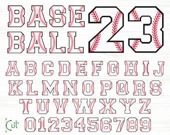 Baseball Font Sport Font Baseball Font With Stitches Baseball Letters ...