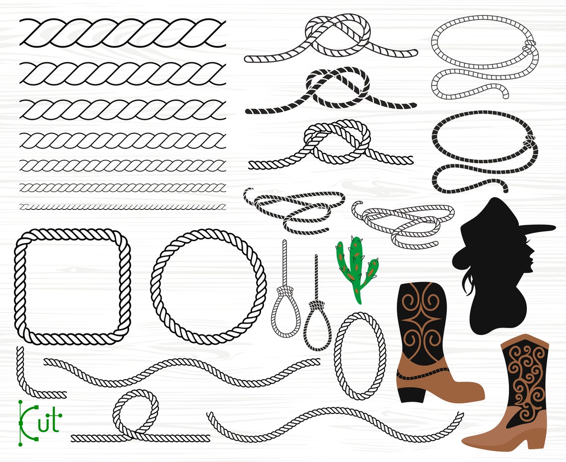 Lasso Svg Lasso Rope Svg Cowboy Lasso Svg Cowboy Boots Svg Rope Svg Cowgirl Svg Rope Frame Svg ...