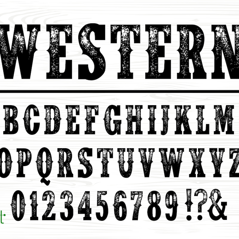 Western Font - Etsy