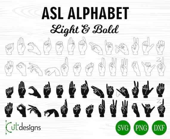 American Sign Language Svg ASL Svg Sign Language Hand Sign - Etsy Canada