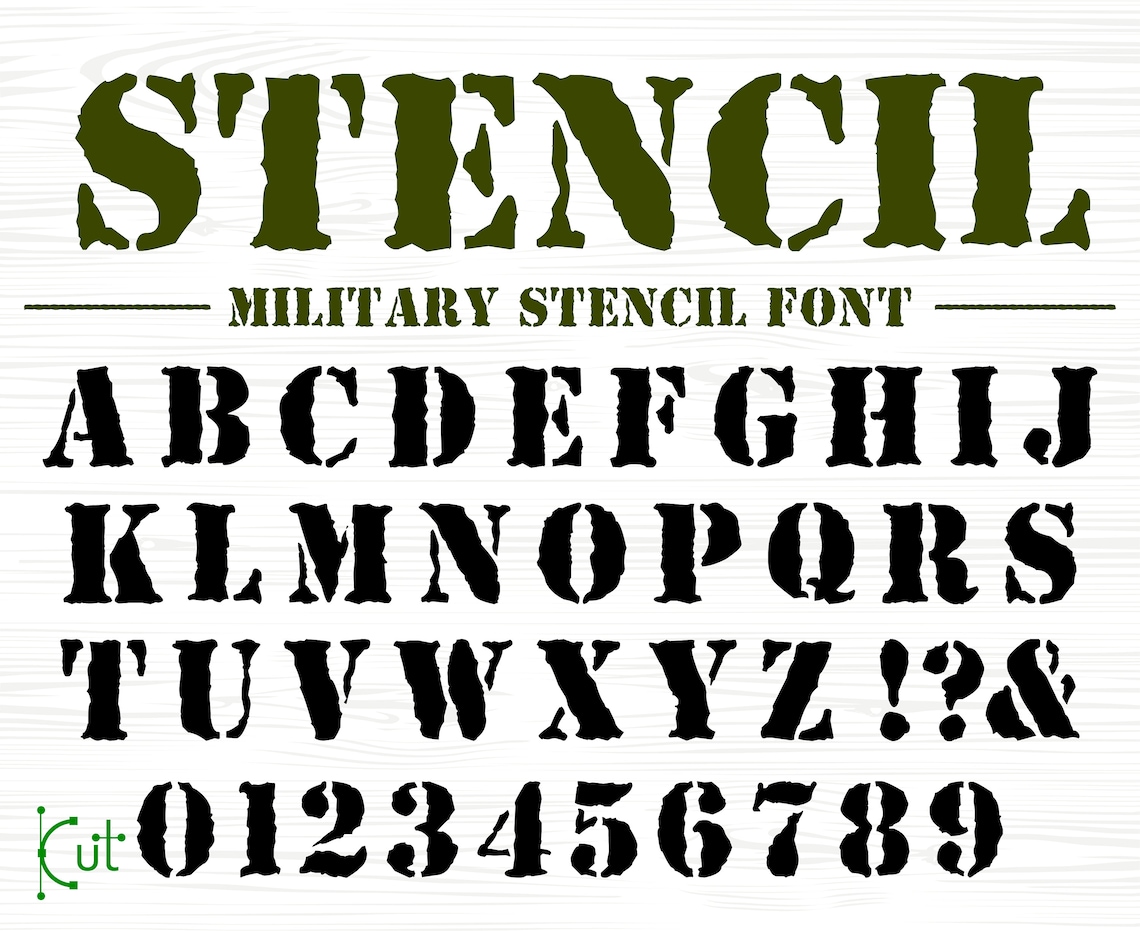Stencil Font Army Font Military Font Military Stencil Font Army Stencil ...