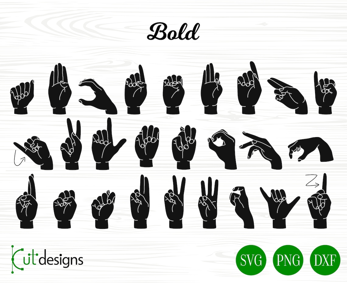 American Sign Language Svg ASL Svg Sign Language Hand Sign - Etsy