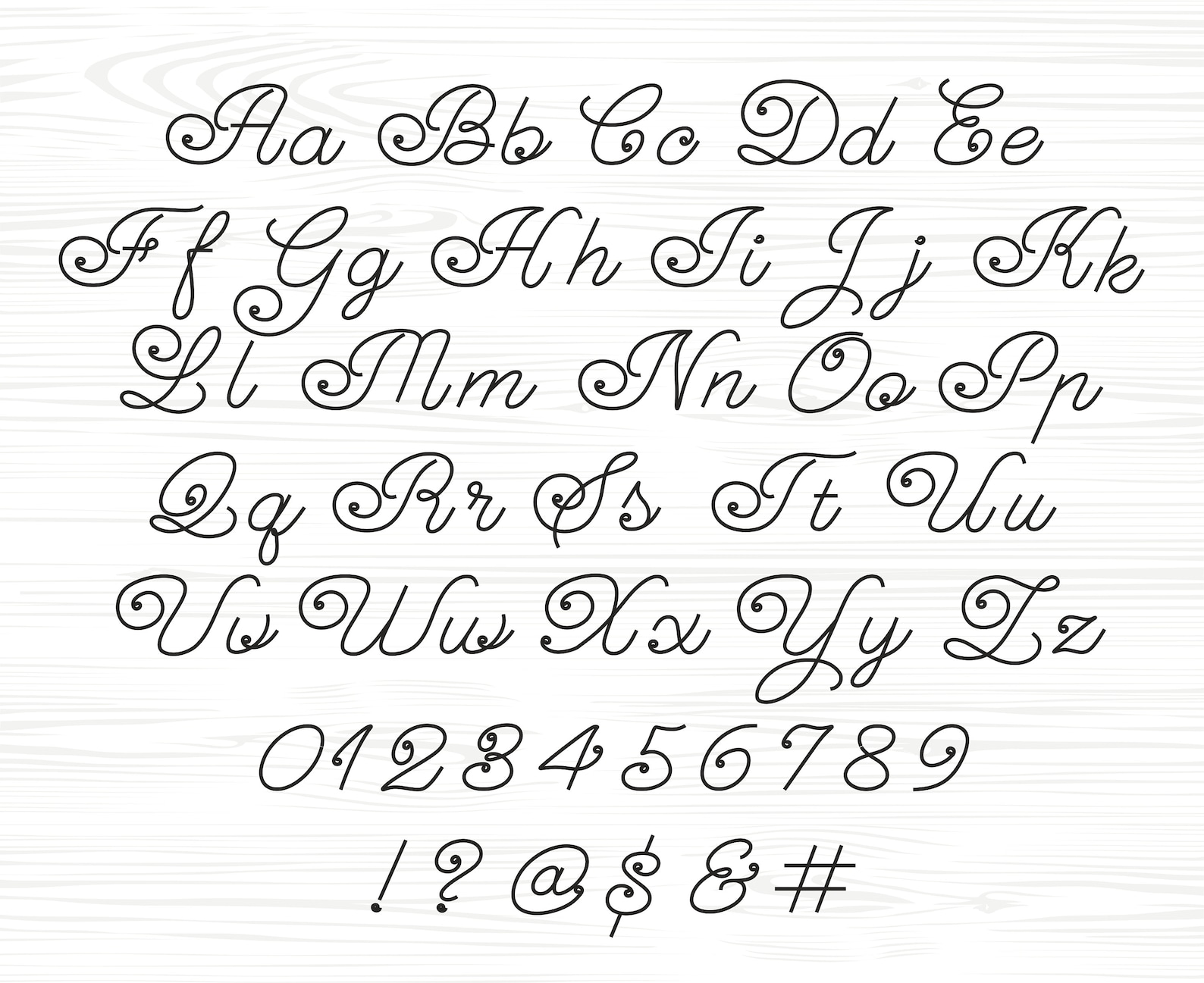 Single Line Font Cursive Engraving Font Single Stroke Font Stick Font ...