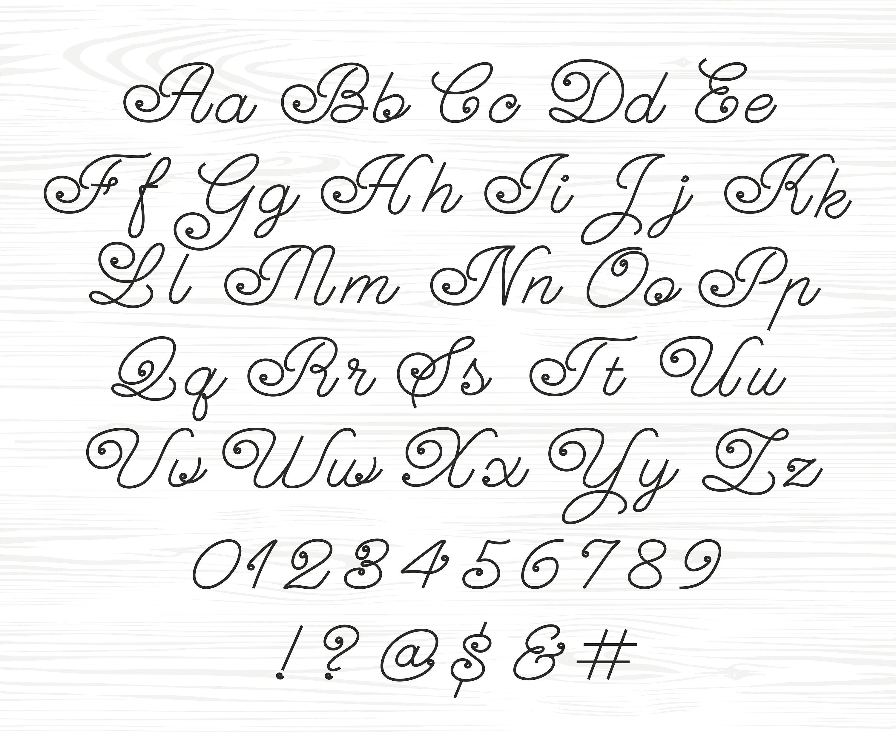 Single Line Font Cursive Engraving Font Single Stroke Font Stick Font ...