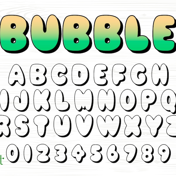 Logo design bubble letters - Etsy.de