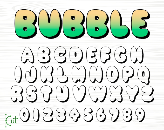 Bubbly Font Bubble Letters Font Bubble Font Svg Ttf Layred for Cricut ...