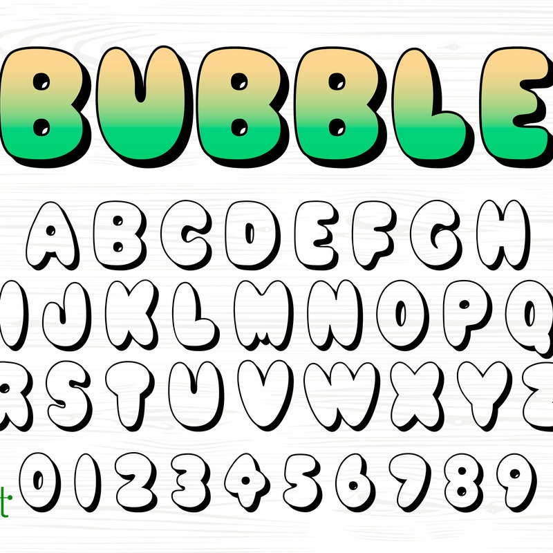 Cute Bubble Letters Font - Etsy