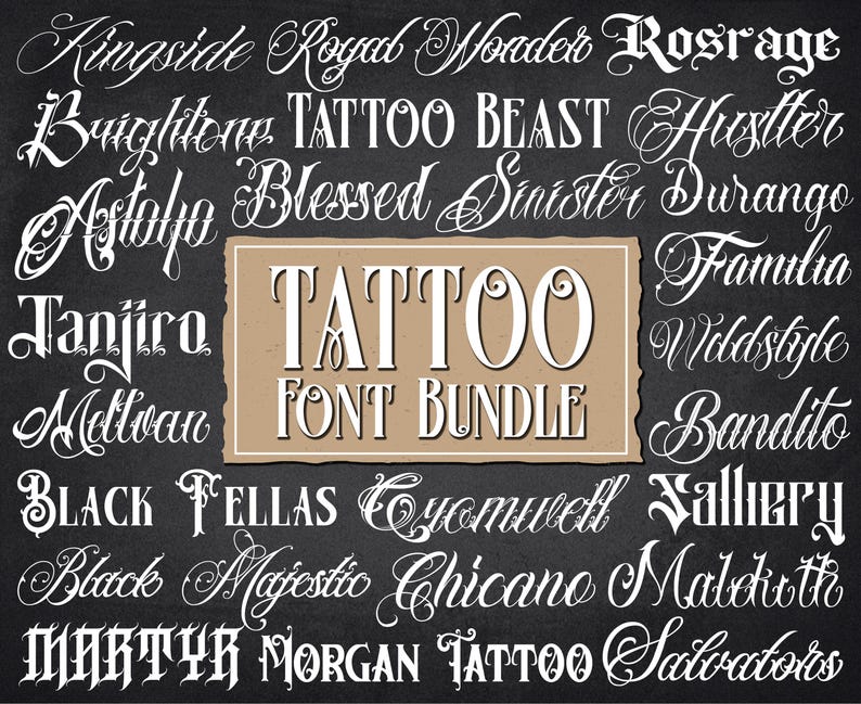 Tattoo Procreate Fonts Tattoo Fonts Gothic Fonts Tattoo Letters Cricut ...