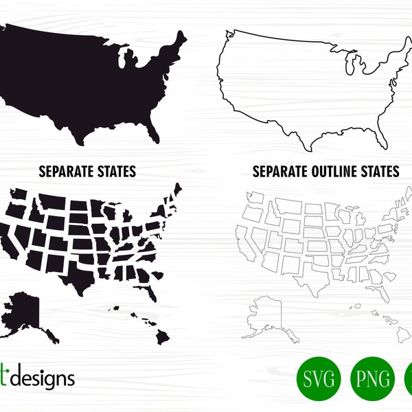 Usa Outline Decal - Etsy