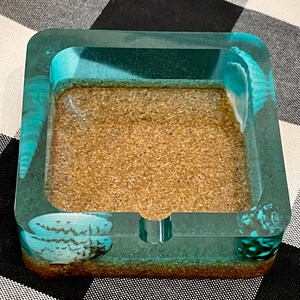 Under the Sea Ashtray Seashells and Sand Resin Ocean Ashtray Nautical ...