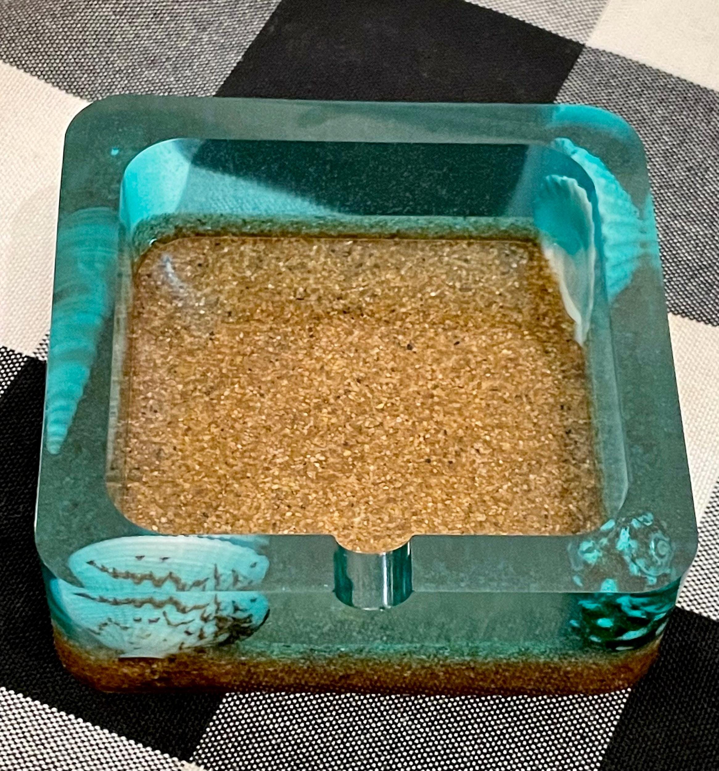 Under the Sea Ashtray Seashells and Sand Resin Ocean Ashtray Nautical ...