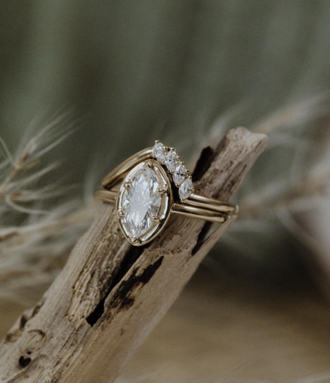 Marquise Cut Engagement Ring, 2.0 Ct Solitaire Bezel Set Diamond Ring ...