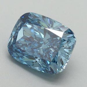 Elongated Cushion Cut Lab Grown Blue Diamond for Custom Jewelry, Blue ...
