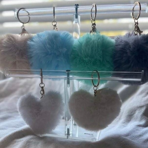 Fluffy Keychains - Etsy