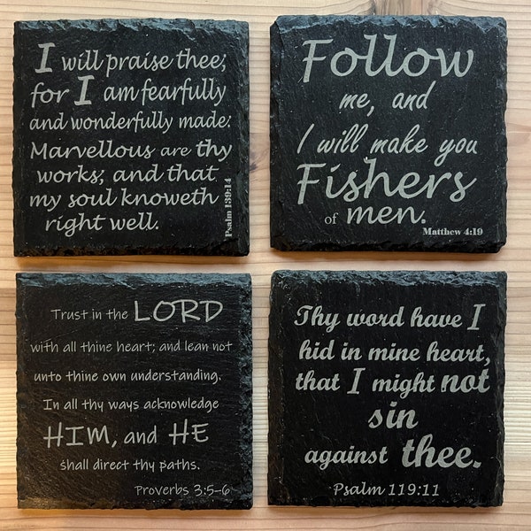 Bible Verse Coasters - Etsy