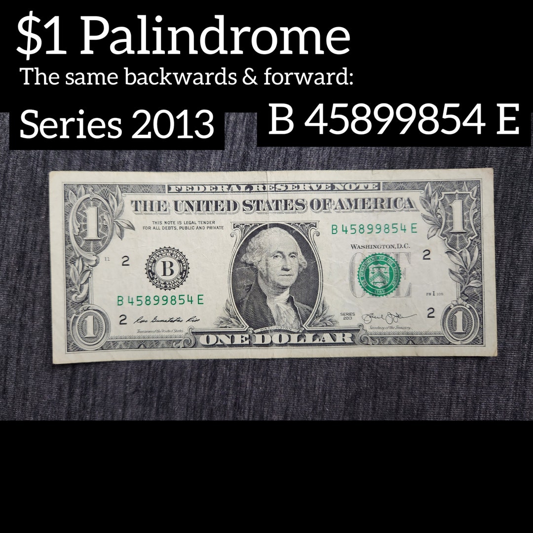 Binary Repeater Radar USD-1 Dollar Bill Fancy Serial Number Bill - Etsy