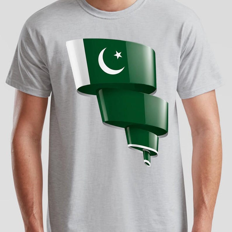Curled Pakistan Flag T-shirt: Pakistani Pride Football Soccer Tee - Etsy UK