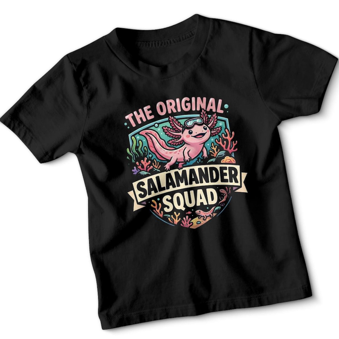 The Original Salamander Squad Axolotl Kids T-shirt Boys Girls Aquatic ...