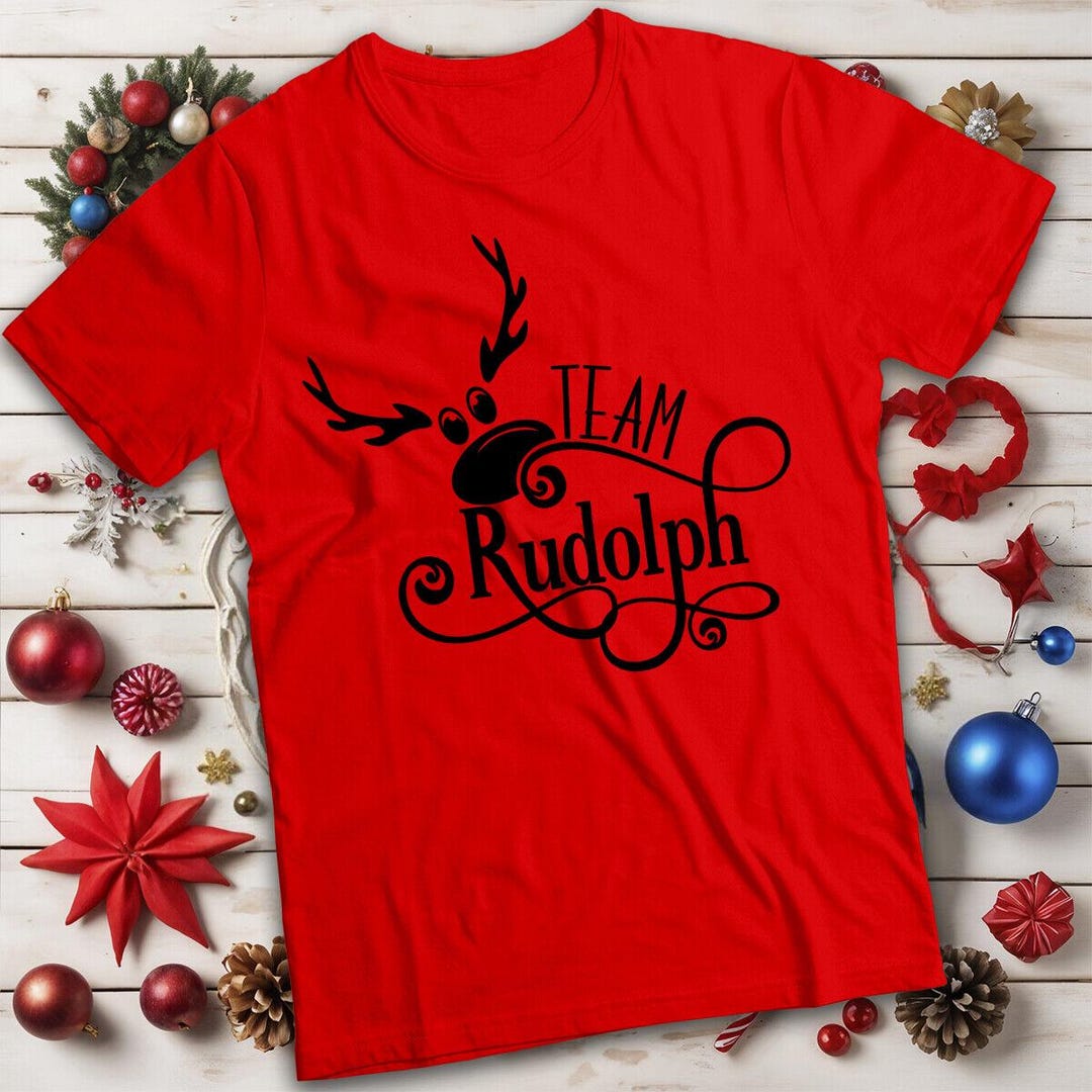 Christmas Rudolph T-shirt? Team Rudolph Mens and Womens Tee #MC - Etsy UK