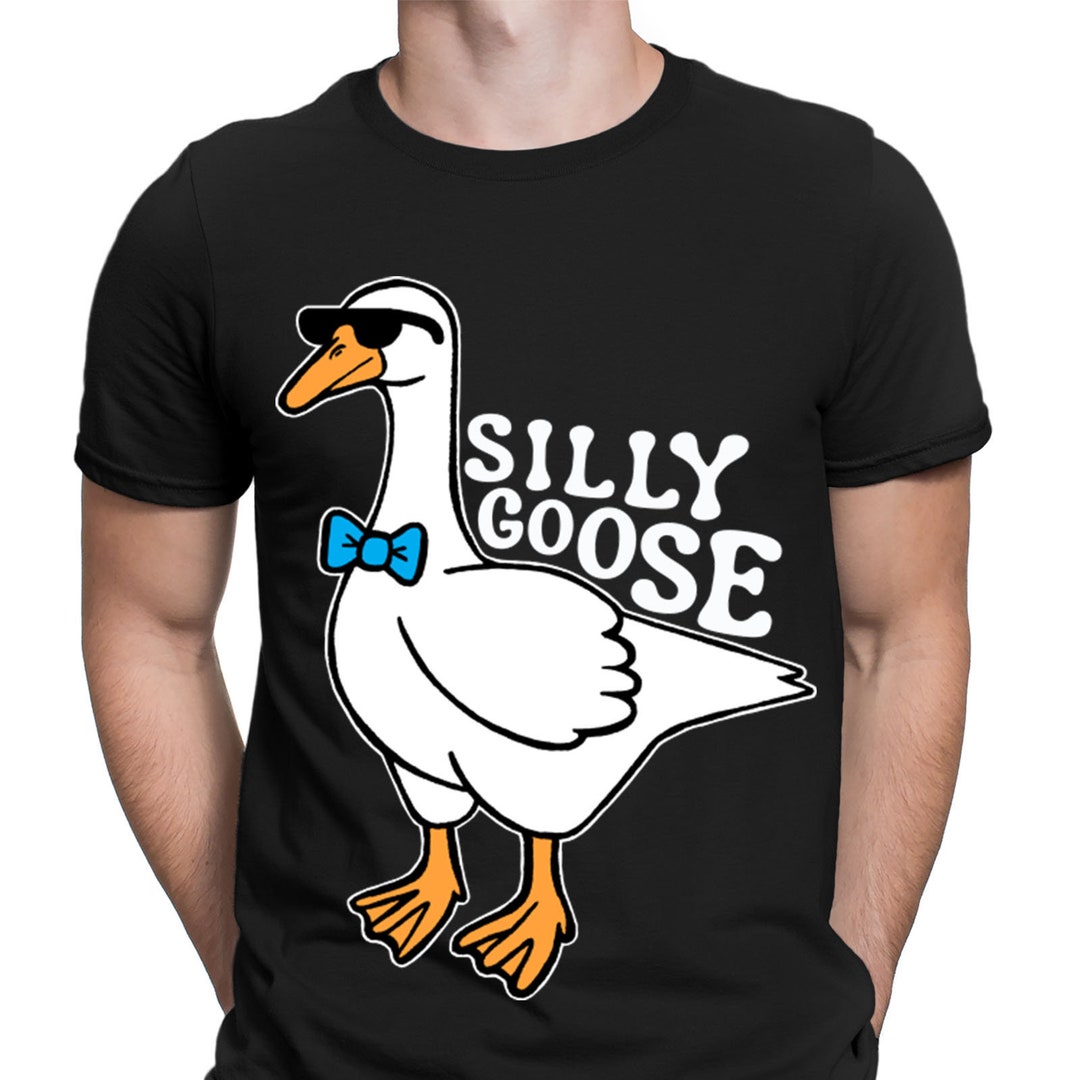 Silly Goose With Sunglasses Funny Cute Duck Mens T-shirts Tee - Etsy