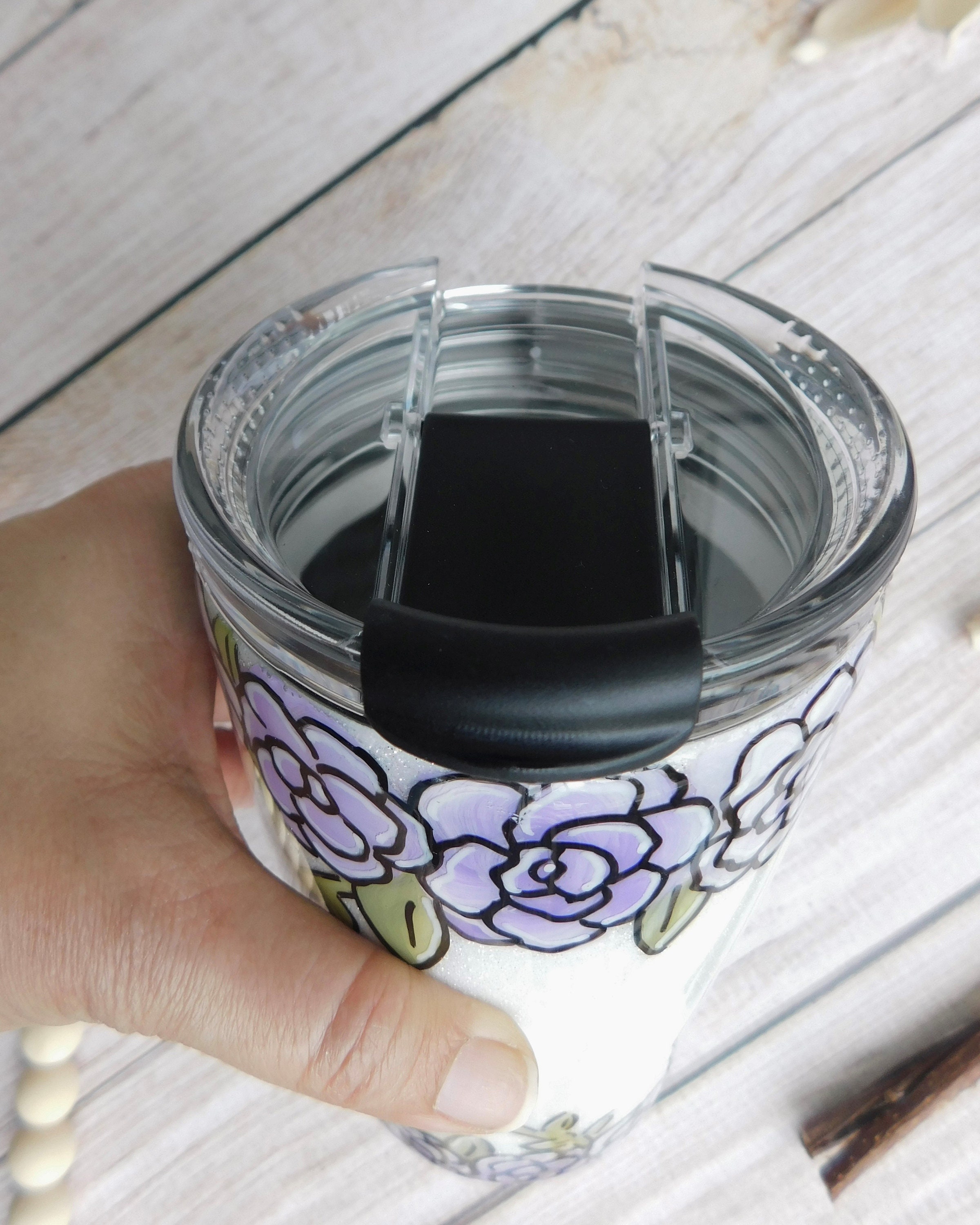 Floral Epoxy Tumbler, Floral Tumbler, Glitter Tumbler, Personalized ...