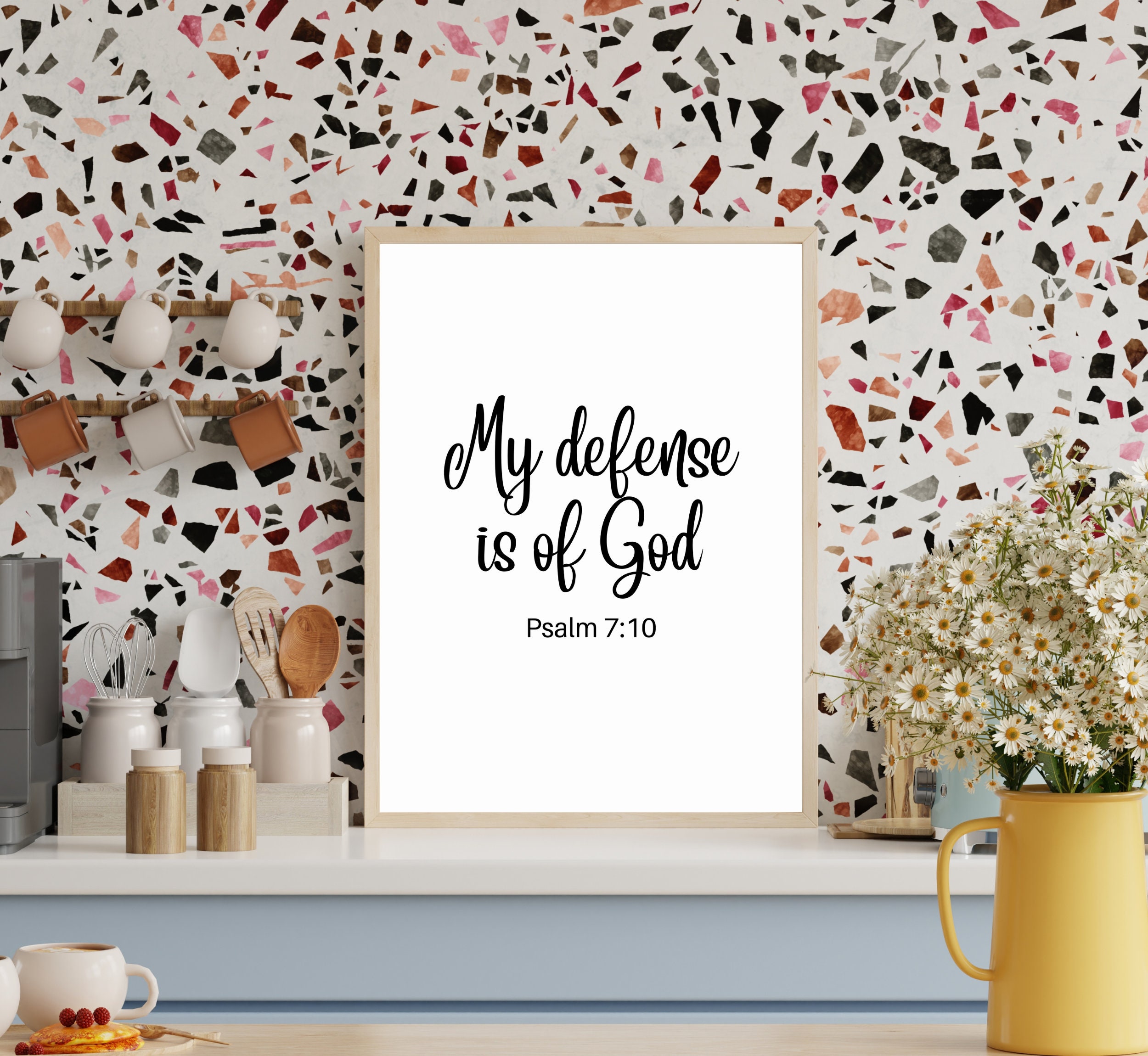 Psalm 7:10 My Defense is of God Bible Verse Print Bible Verse - Etsy