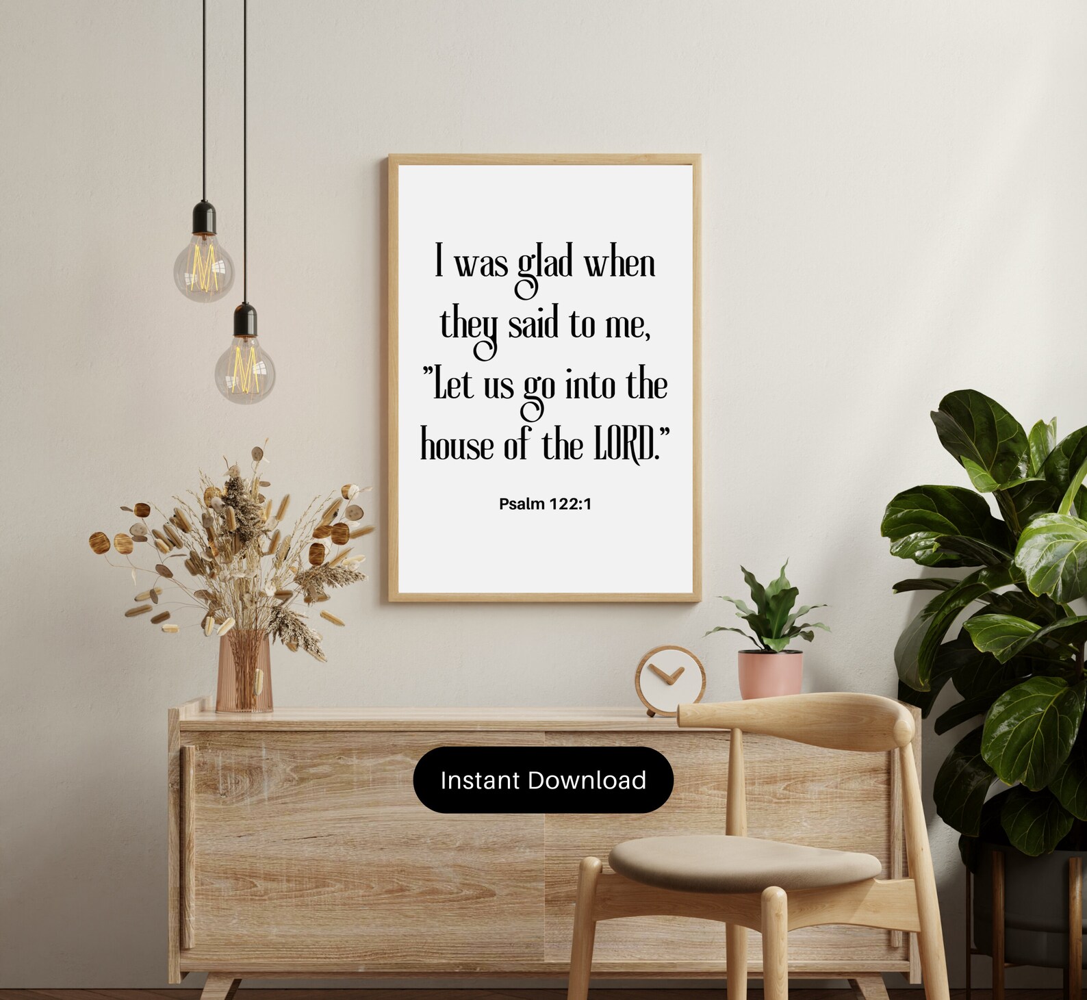 Psalm 122:1 Bible Verse Print Bible Verse Wall Art Scripture - Etsy