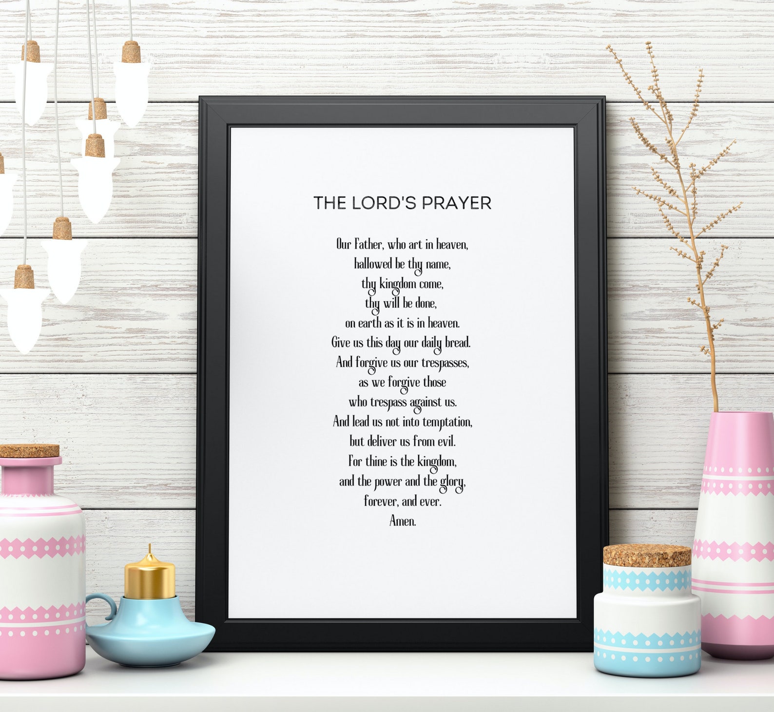 The Lords Prayer Our Father in Heaven Bible Verse Print - Etsy