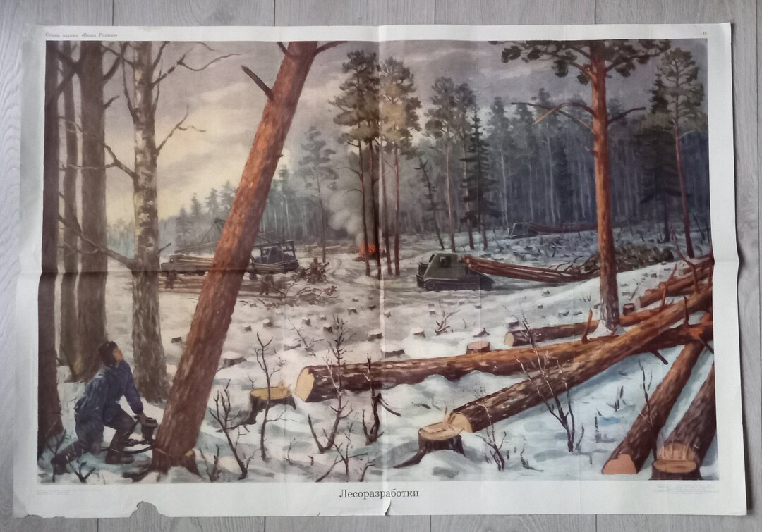 Original Vintage Soviet Ecological Poster Environment Safety Greenpeace ...